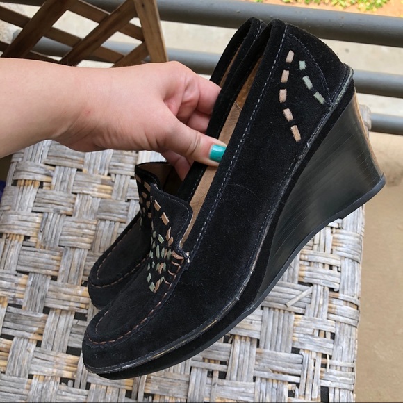 Clarks | Shoes | Clarks Artisan Collection Suede Wedges | Poshmark